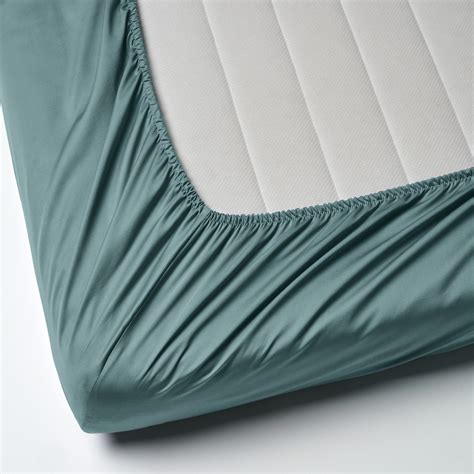 Nattjasmin Fitted Sheet Blue Green 180x200 Cm Ikea