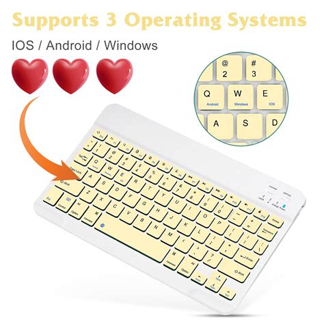 Ultra Slim Bluetooth Keyboard Portable Mini Wireless Keyboard Rechargeable For Apple Ipad Iphone