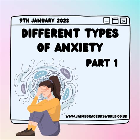 Different Types Of Anxiety Part 1 Jaimegraceuks World