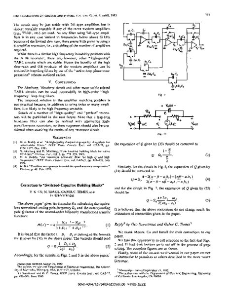 pdf correction to switched capacitor building blocks dawood jassim