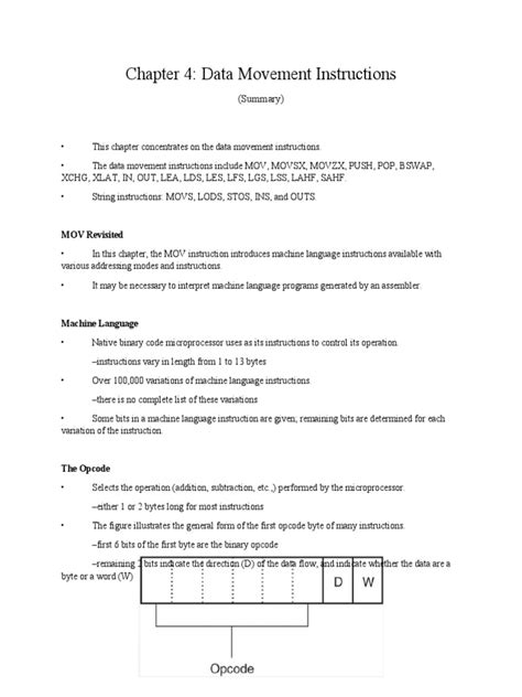 Data Movement Instructions Pdf Assembly Language Subroutine