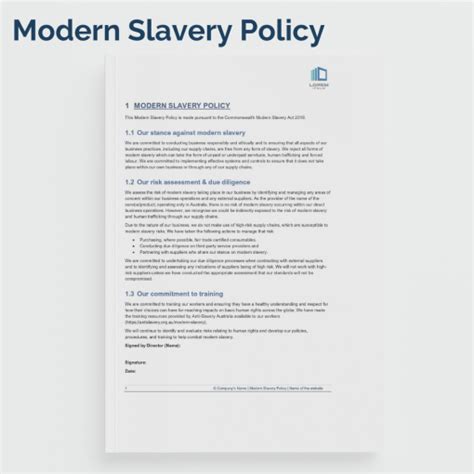 Modern Slavery Policy Template Dawtek