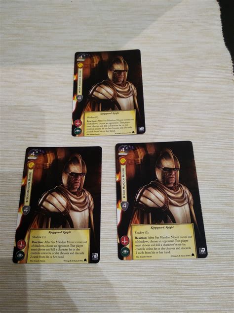 3x Ser Mandon Moore Agot Lcg A Game Of Thrones Alternate Art Promo Ffg Ebay