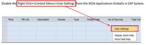 How To Deactivate User Settings In Context Menu Fr SAP Community