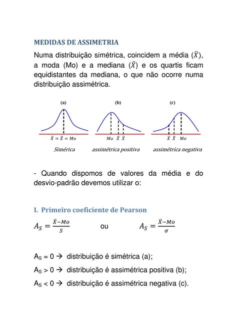 Medidas De Assimetria Numa Distribuição Simétrica Coincidem