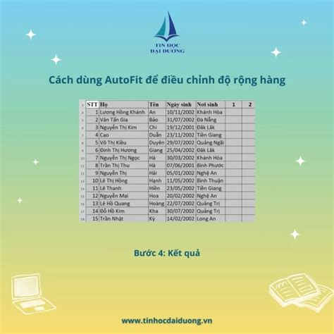 Điều Chỉnh độ Rộng ô Trong Excel Cực đơn Giản Chỉ Với 4 Bước Tin Học