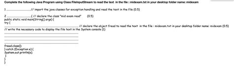 Solved Complete The Following Java Program Using Class