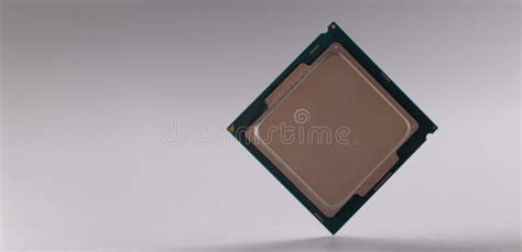 Central Processing Unit Processor Chip On Grey Background Stock Image Image Of Detail