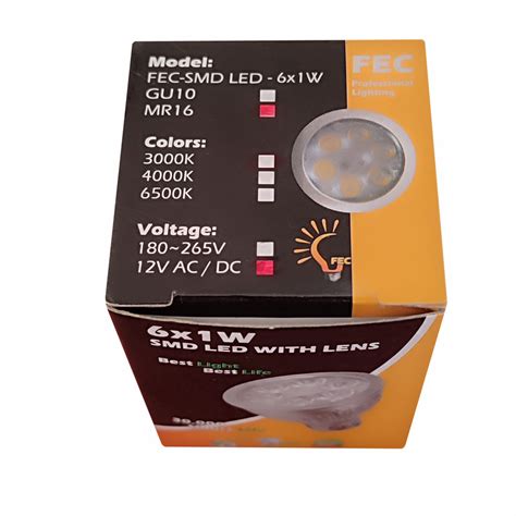 قیمت و خرید لامپ هالوژن 6 وات 12 ولت اف ای سی مدل اس ام دی پایه سوزنی