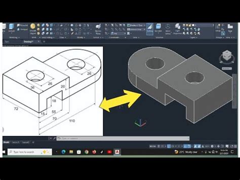 SIMPLE AUTOCAD TUTORIAL FOR BEGINNERS 2D 3 DMODELING YouTube