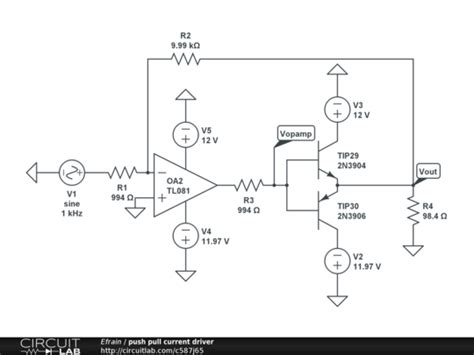 Push Pull Current Driver CircuitLab
