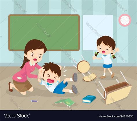 teacher handle angry boy,teacher have worry with Rampage angry boy.aggressive children in ...