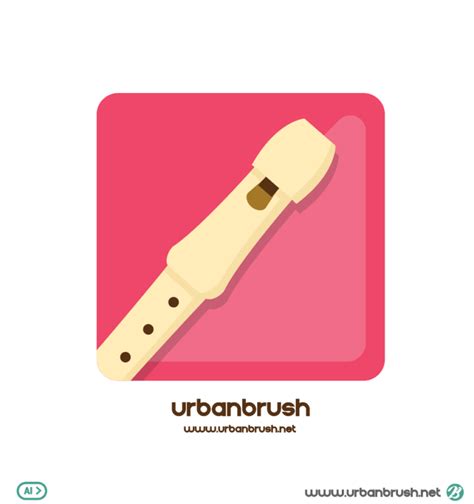 리코더 아이콘 일러스트 Ai 무료다운로드 Free Recorder Icon 어반브러시