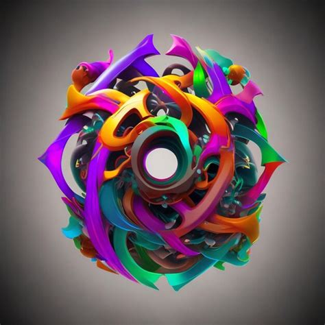 Premium Photo Futuristic Colorful Shape 3d Render Background