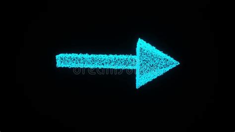 Seamless Loop 3d Animation The Blue Arrow Is Formed From Particles And
