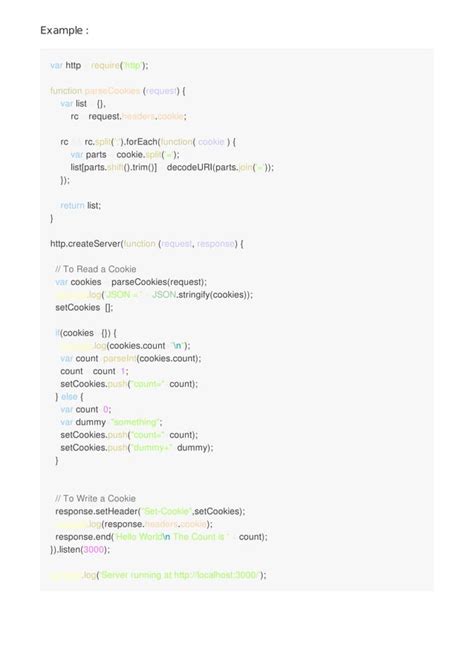 Working With Cookies In Nodejs Pdf