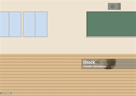 Simple Classroom Stock Illustration Download Image Now Architecture Backgrounds Chalkboard