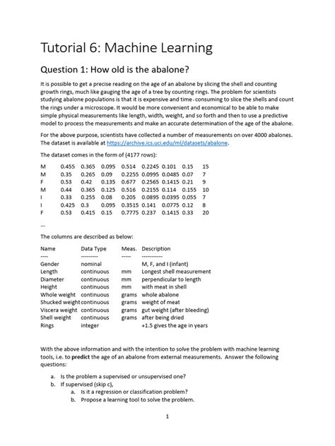 Tutorial 6 Machine Learning Pdf Regression Analysis Applied Mathematics