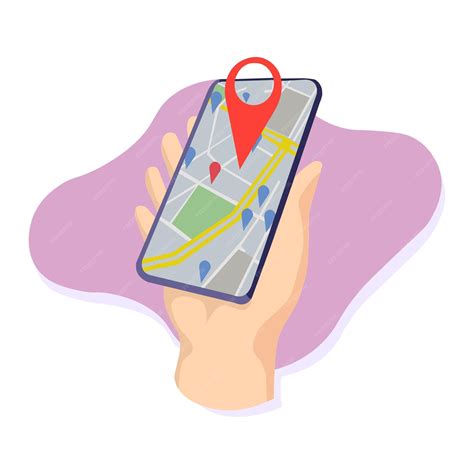 Premium Vector World Map Mobile Gps Navigation Mobile Phone Mobile