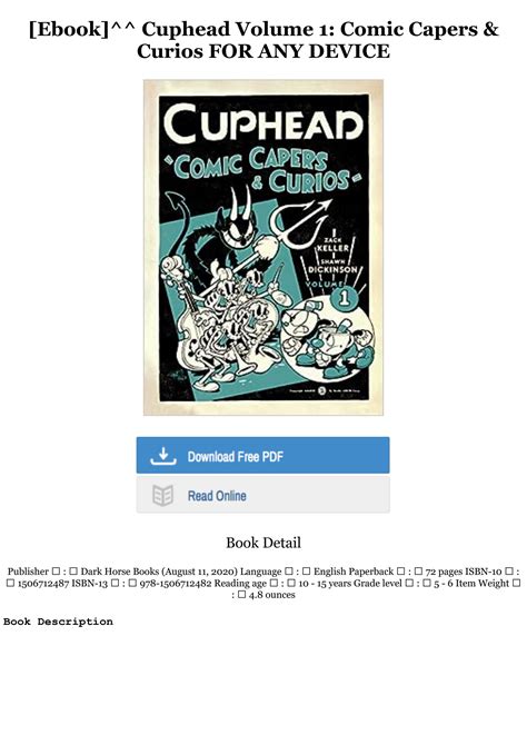 Read !Book Cuphead Volume 1: Comic Capers & Curios FOR ANY DEVICE by ...