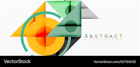 Abstract Geometric Composition With Overlapping Vector Image