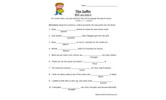 Add ED Suffix Worksheet By Teach Simple