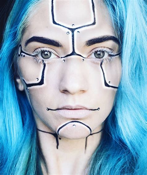 Futuristic Robot Makeup