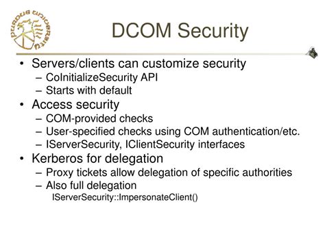 Ppt Cs 603 Dcom Powerpoint Presentation Free Download Id4309344