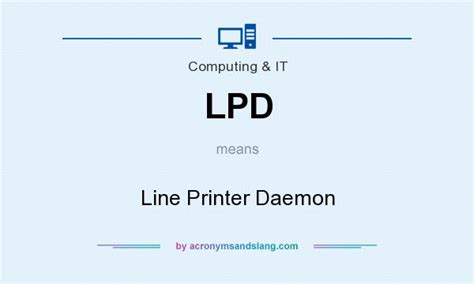 Lpd Line Printer Daemon In Computing And It By