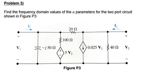 solved find the frequency domain values of the a parameters