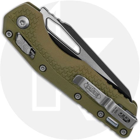 Microtech MSI RAM LOK Knife Part Serrated 2 Tone Sheepsfoot Bohler M390MK Fluted OD Green