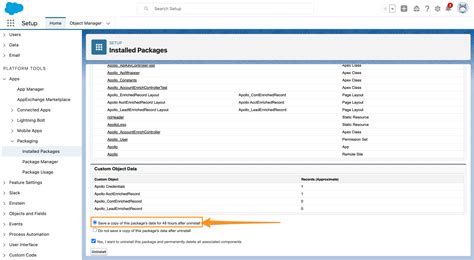 Uninstall The Apollo For Salesforce App Apollo