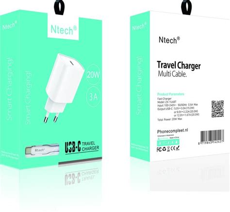 USB C Adapter Oplader Geschikt Voor IPhone Met Usb C Kabels Snellader Geschikt Bol