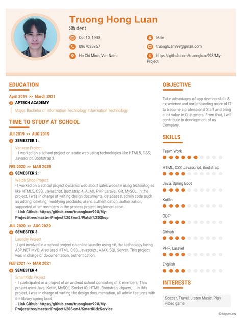 Cv Truong Hong Luan Pdf Ajax Programming Bootstrap Front End