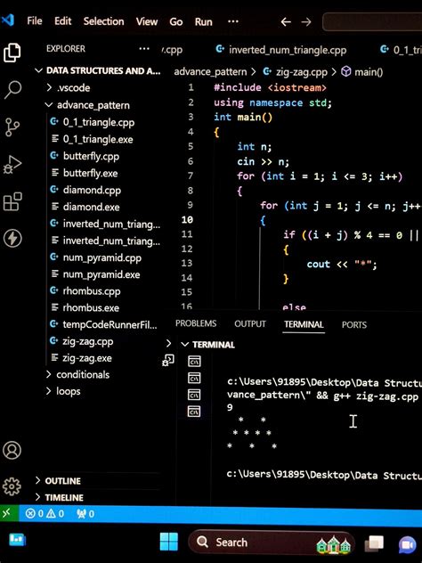Rounak Rai On Linkedin Practised Advance Patterns Using For Loop Dsa