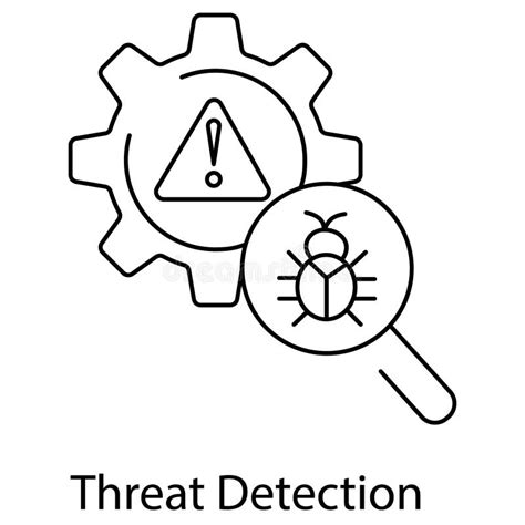 Threat Detection Icon Vector Design Stock Illustration Illustration
