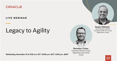 mahesh agrawal on linkedin in this webcast hear experts from oracle