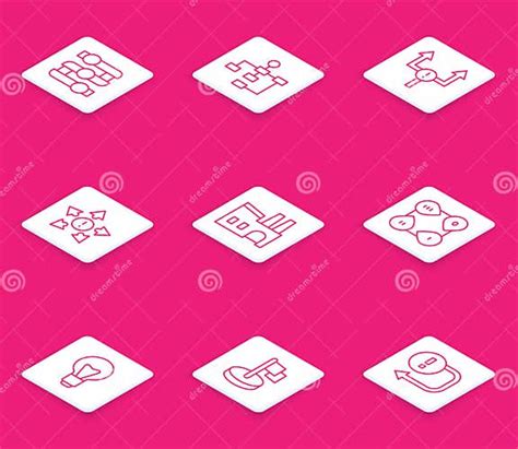 Set Line Graph Chart Diagram Hierarchy Organogram Arrow Many Ways Directional Arrow