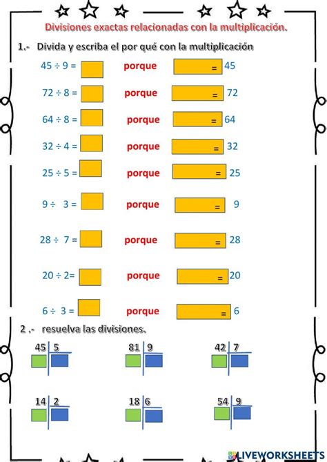 División Online Exercise For 4egb Live Worksheets