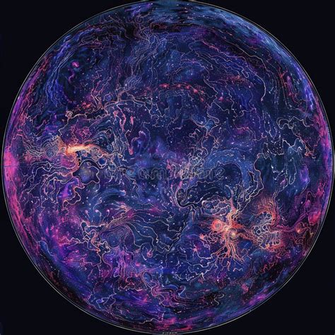 Detailed Map Of The Cosmic Microwave Background Radiation Stock