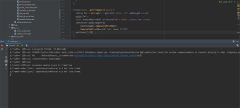 Flutter No Implementation Found For Method Camera Animate On Channel Map Recenter Button