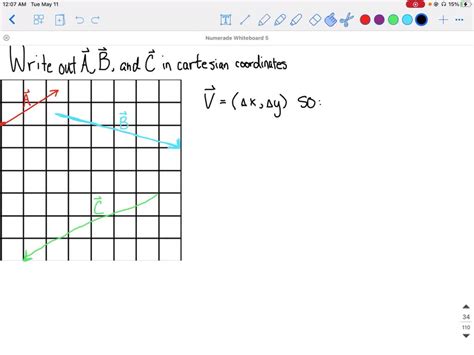 solved write the vectors a b⃗ and c⃗ in cartesian coordinates
