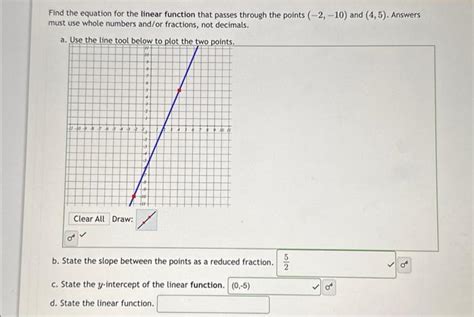 Solved Find The Equation For The Linear Function That Passes Chegg