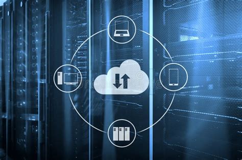 Cloud Server And Computing Data Storage And Processing Internet And