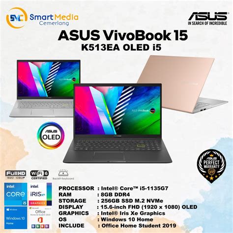 Jual Asus Vivobook K Ea Intel I G Gb Gb Ssd Fhd Oled Backlit Kb