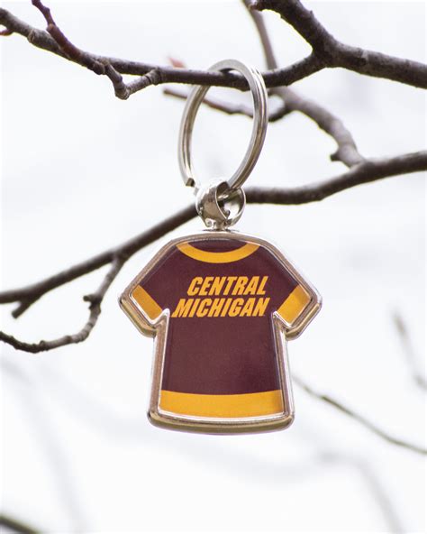 Central Michigan Maroon Gold Double Sided T Shirt Key Chain The CMU Bookstore