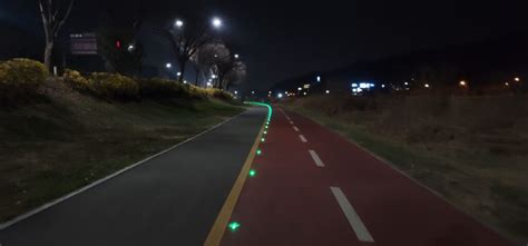 경기도 동두천시 자전거도로 태양광 도로표지병 설치사례 지앤아이테크