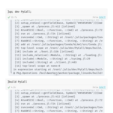 Pycall Build Error Nextjournal