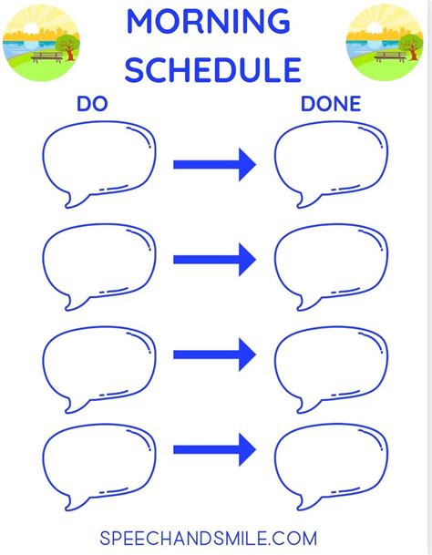 Visual Schedule Chart Daily Routine Chart Do Done Move Chart Speech