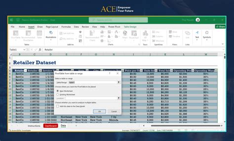 tạo dashboard trong excel bằng pivot table chuyên nghiệp ace academy